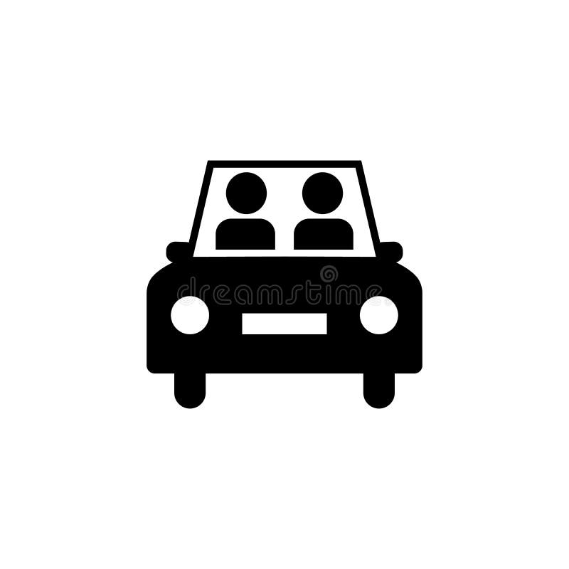 Two Man, Driving, Car, Vehicle Icon. Element of daily Routine Icon ...