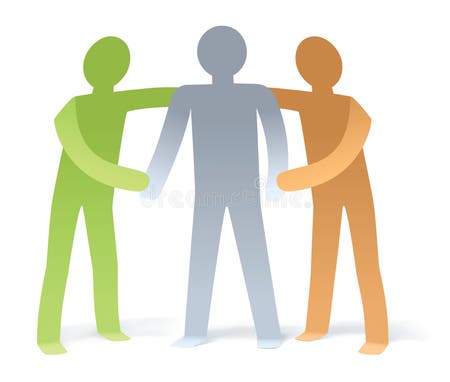 Two Man Give Support To One Man Stock Vector - Illustration of holding ...