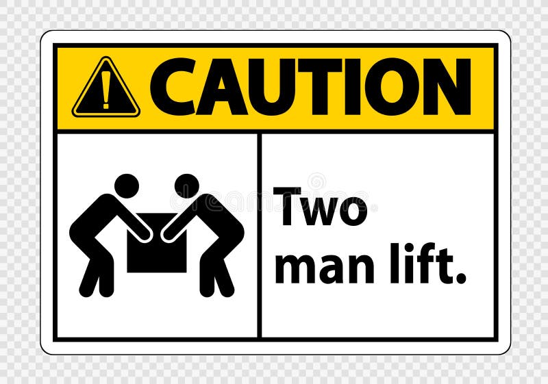 Two Man Lift Symbol Sign Isolate on Transparent Background,Vector ...