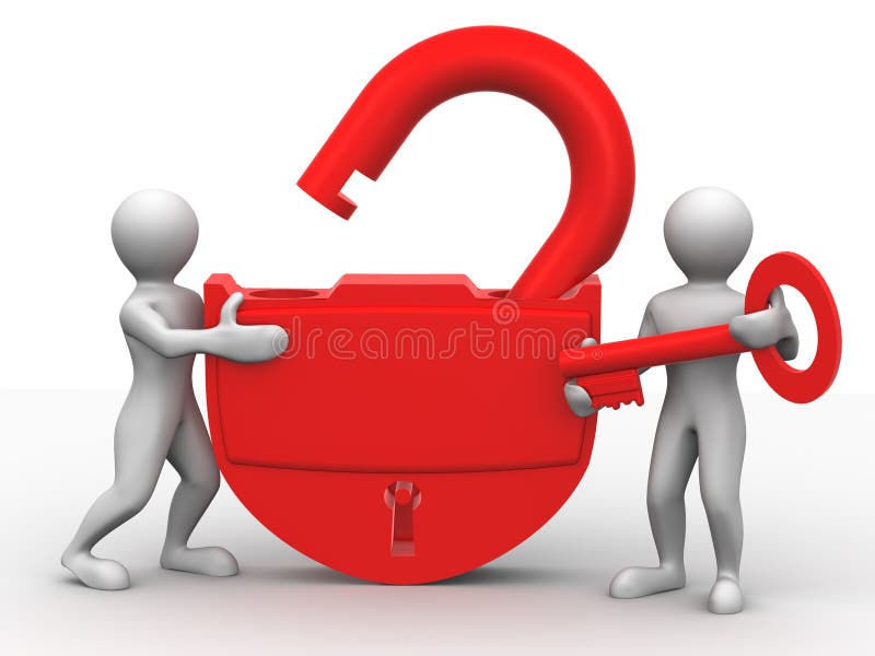 Two man with lock stock illustration. Illustration of shape - 7510164