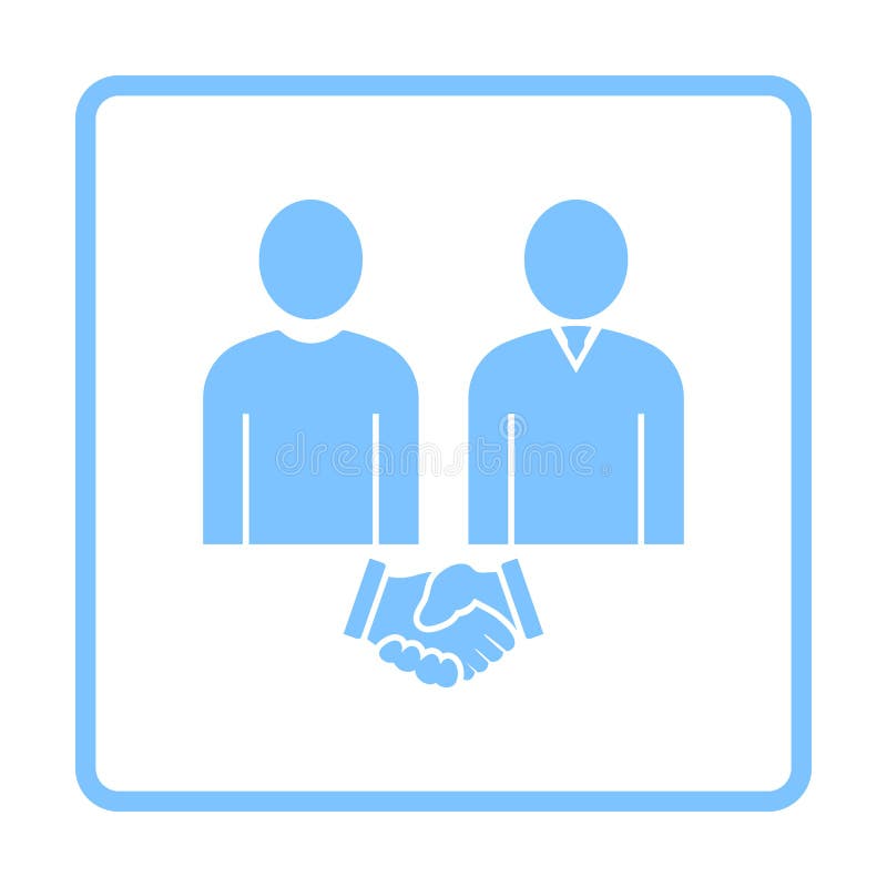 Two Man Making Deal Icon stock vector. Illustration of agreement ...