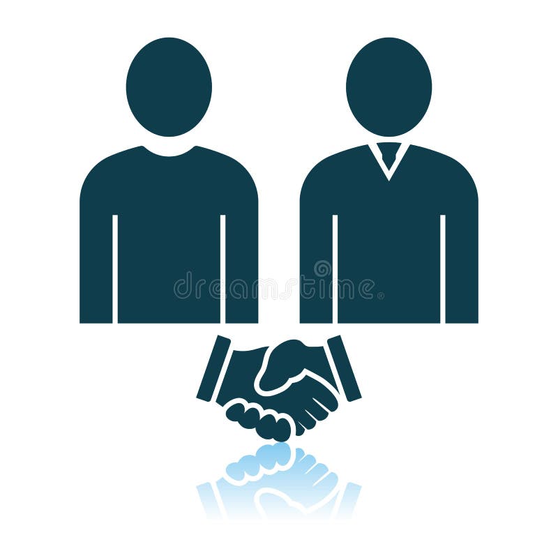 Two Man Making Deal Icon stock vector. Illustration of work - 167539615