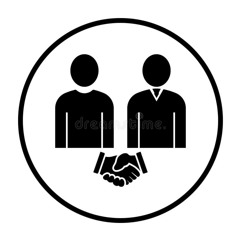 Two Man Making Deal Icon stock vector. Illustration of agreement ...