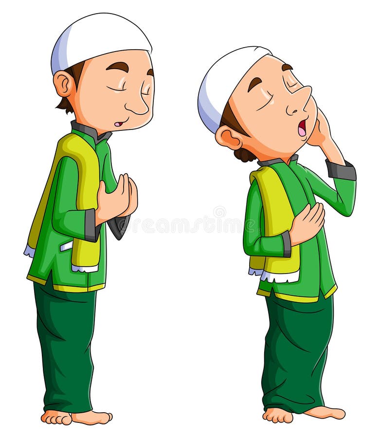 Cartoon Muslim Calling Prayer Stock Illustrations – 10 Cartoon Muslim ...