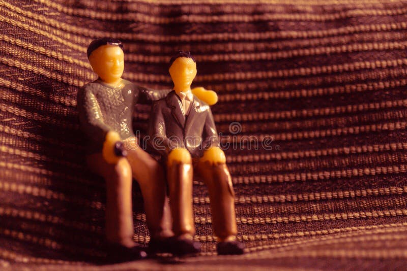 Two Man Sitting Together Abstract Friend Concept Background Stock Image ...