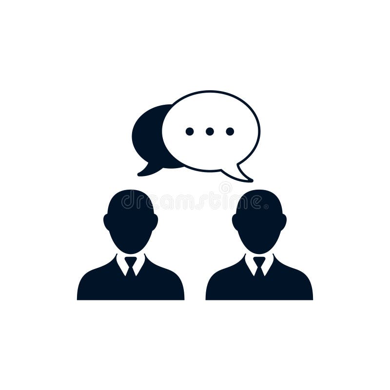 Two Man with Speech Bubble Icon. Vector Isolated Simple Symbol Stock ...