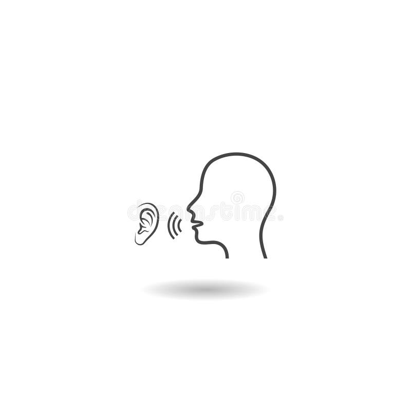 Two Man Talk Silhouette Icon with Shadow Stock Vector - Illustration of ...