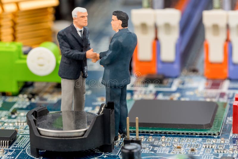 Two Managers on Computer Board Stock Photo - Image of backup ...