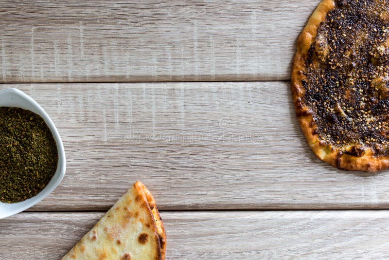 Two manakish stock image. Image of authentic, arabic - 92106107