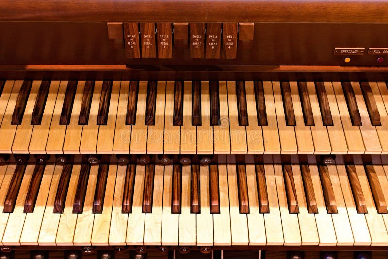 Pipe Organ Keyboard Manuals Stock Photo - Image of craftsmanship, stops ...