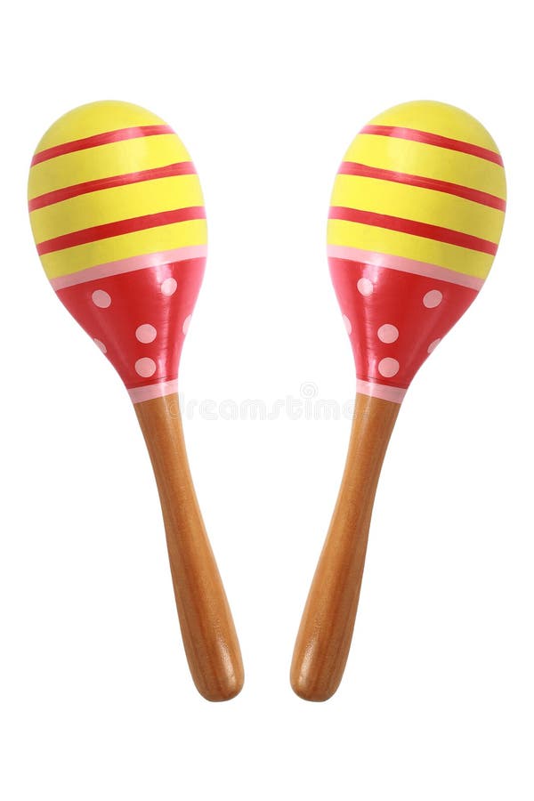 Two Maracas Isolated on White Stock Photo - Image of handle, music ...