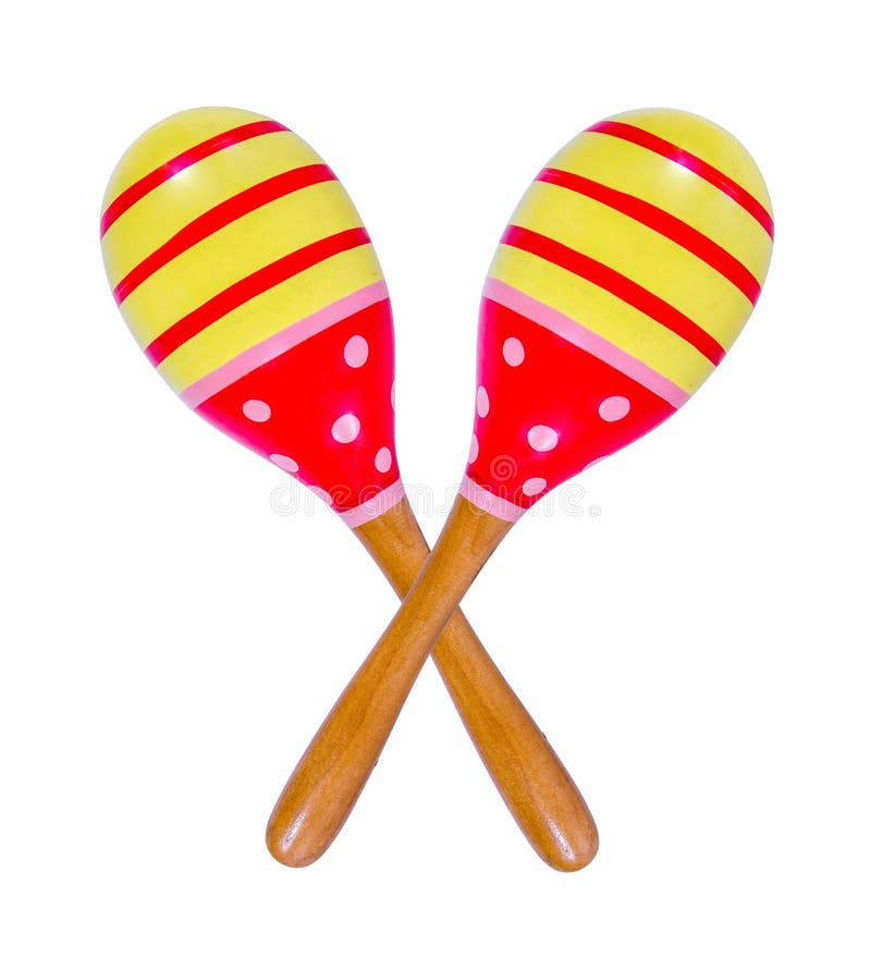 Maracas Isolated on White Background. Colorful Maracas Stock Photo ...