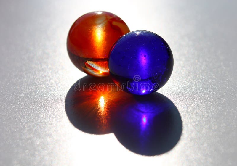 Two Marbles stock photo. Image of white, colors, shadows - 13356520