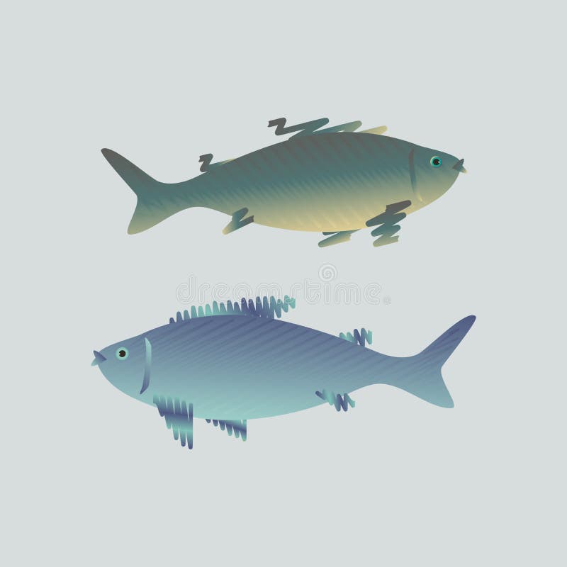 Two marine fish. stock vector. Illustration of clipping - 81918712