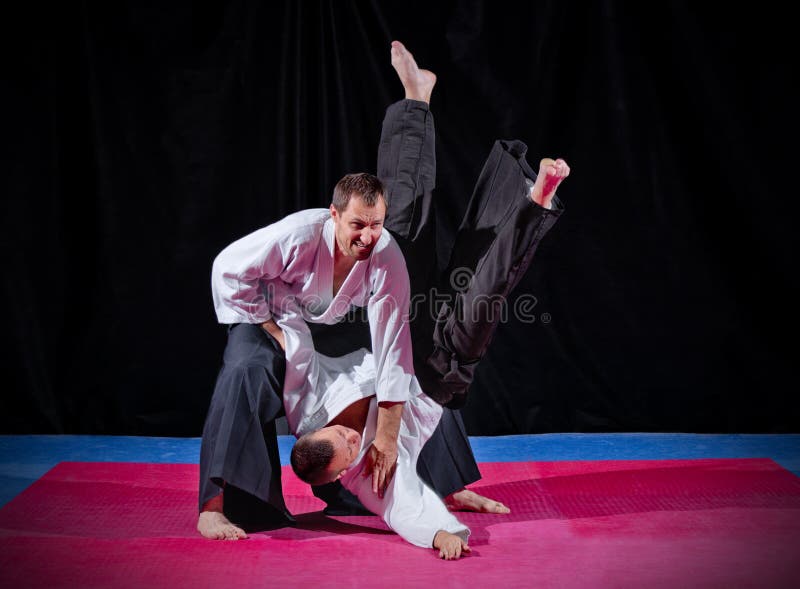 Two martial arts fighters stock image. Image of hakama - 44699997