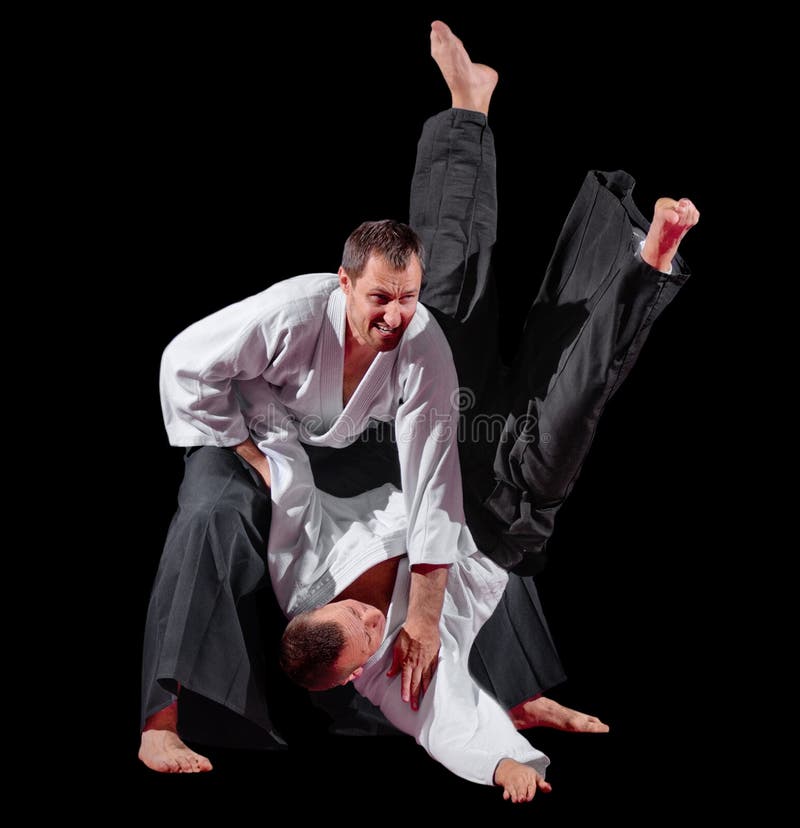 Two Martial Arts Fighters Isolated Stock Photo - Image of defending ...