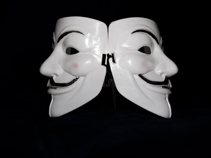 Two Masks Lying Back To Back Editorial Image - Image of media ...