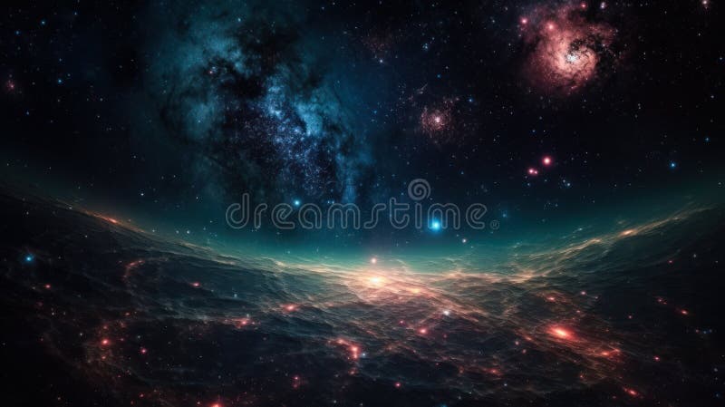 Two Massive Star Colliding with Each in Outer Space Generative Ai Stock ...