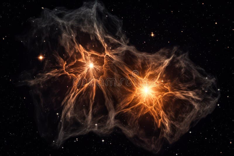 Two Massive Star Colliding with Each in Outer Space Generative Ai Stock ...