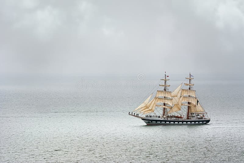 Two Masted Sailing Ship stock image. Image of main, area - 162604597