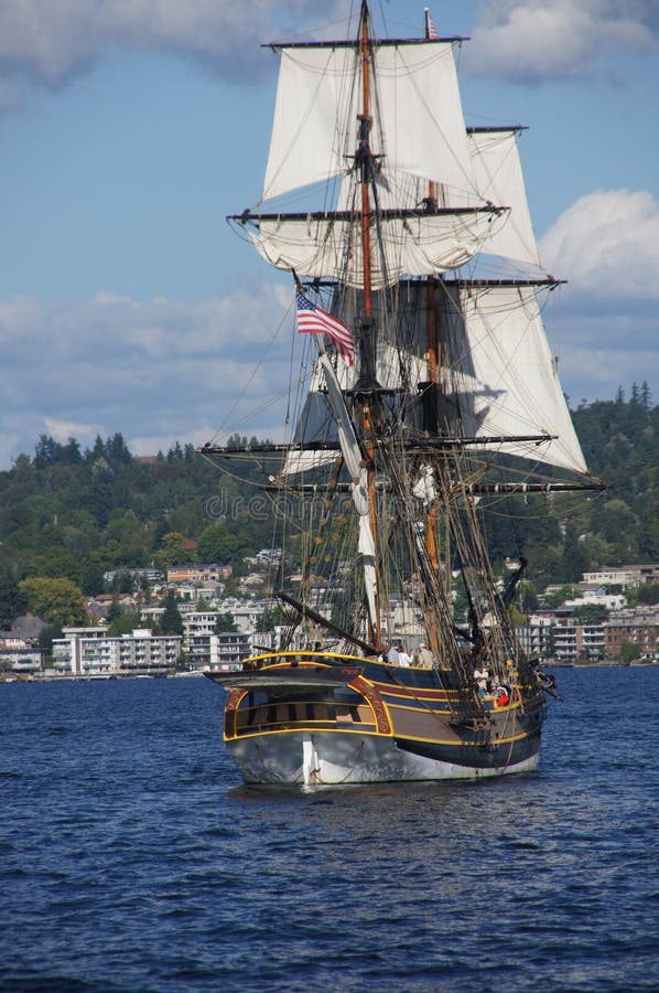 Two masted tall ship stock photo. Image of sail, boat - 27483918