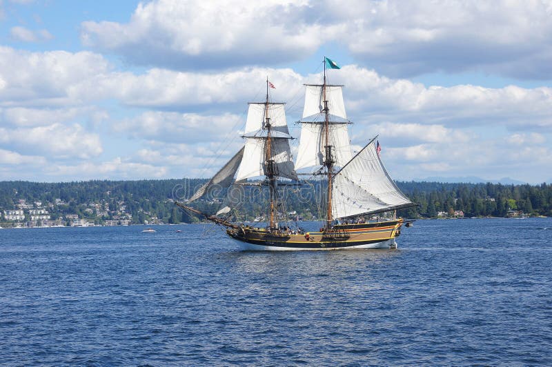 Two masted tall ship editorial image. Image of schooner - 47642440