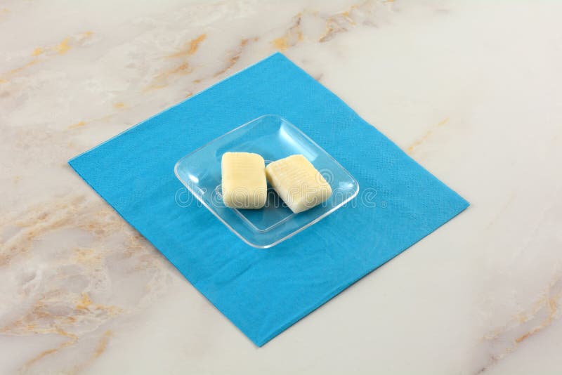 Two Mastic Toffee Candy Pieces Stock Image - Image of table, sugar ...