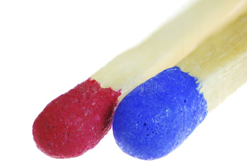 Two matches stock photo. Image of wood, blue, isolated - 22172264