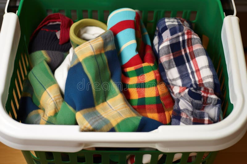 Two Matching Socks Reunited in a Laundry Basket Stock Image - Image of ...