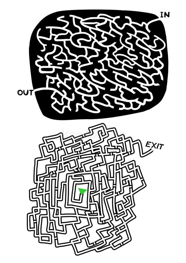 Two creative mazes stock vector. Illustration of game - 47443411
