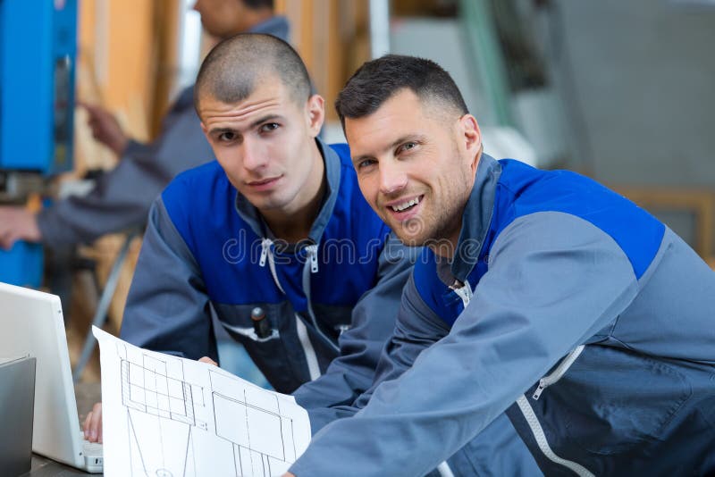 Two Mechanics Working in Auto Service Stock Photo - Image of caucasian ...