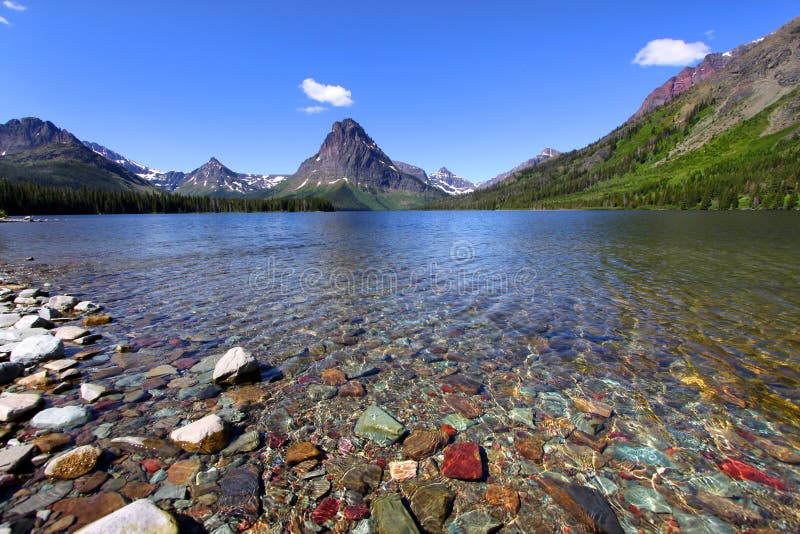 Two medicine lake stock image. Image of landscape, panorama - 15150369