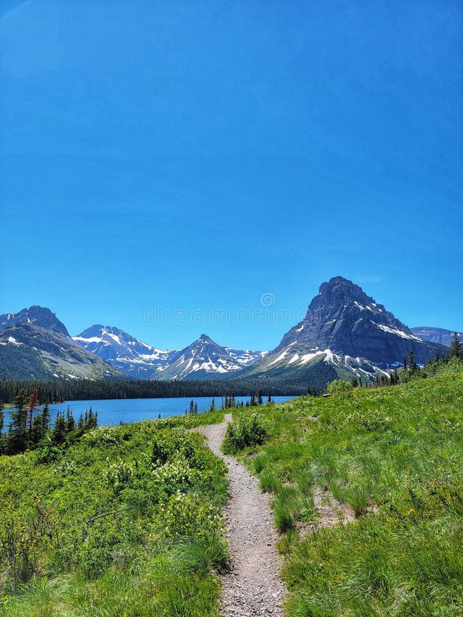 Two Medicine Lake in East Glacier Stock Image - Image of lake, medicine ...