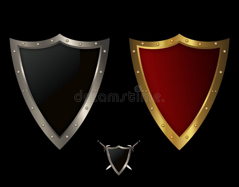 Two Steel Shields Isolated Stock Illustrations – 28 Two Steel Shields ...