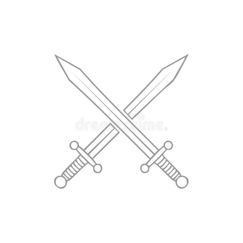 Medieval Swords Crossed Stock Illustrations – 2,598 Medieval Swords ...