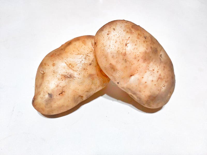 Two Medium Potatoes Lay Brown Stock Image - Image of medium, potatoes ...