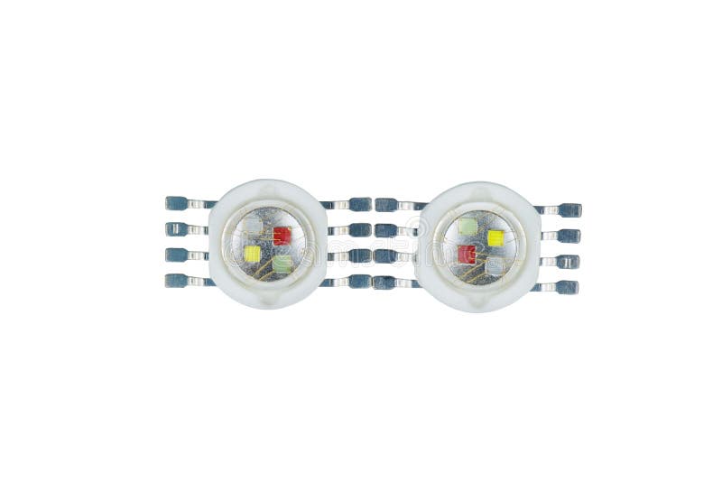 Two Medium Power SMD RGB LEDs Stock Photo - Image of blue, element ...