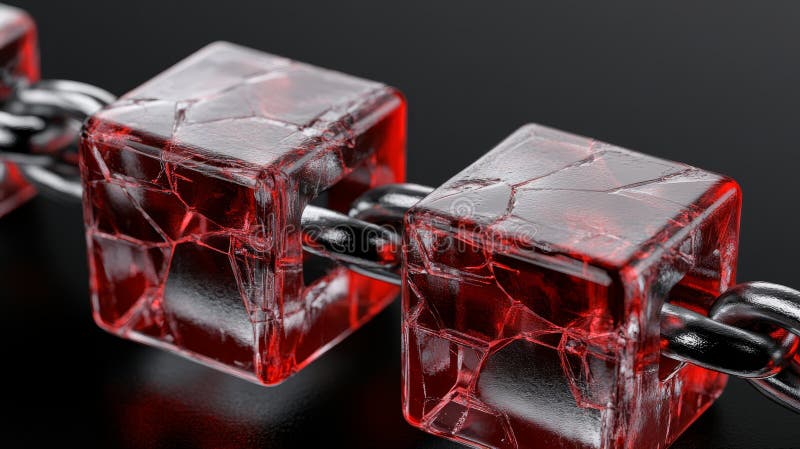Two Melting Red Ice Cubes on a Dark Background, Study in Color, Texture ...