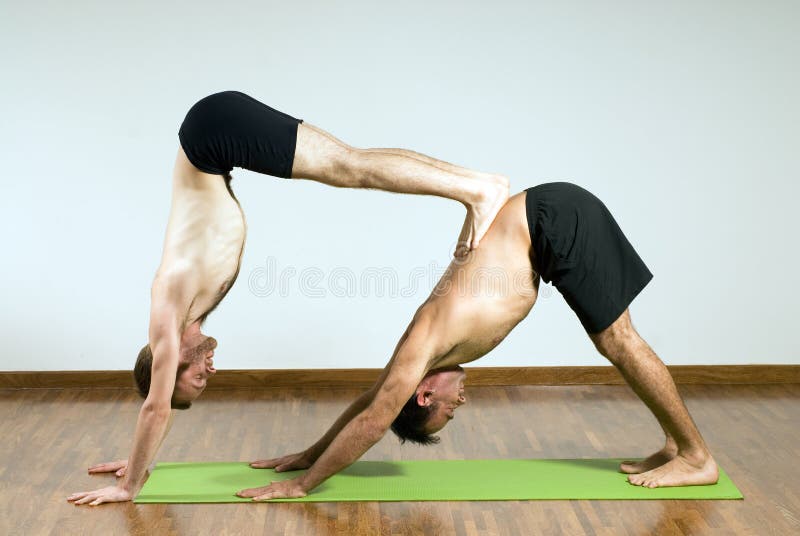 Two Men Balancing - Horizontal Stock Image - Image of caucasian ...