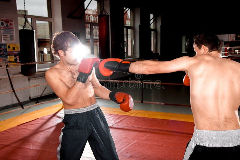 Two Men is Boxing on the Ring Stock Image - Image of sport, adult: 75929859