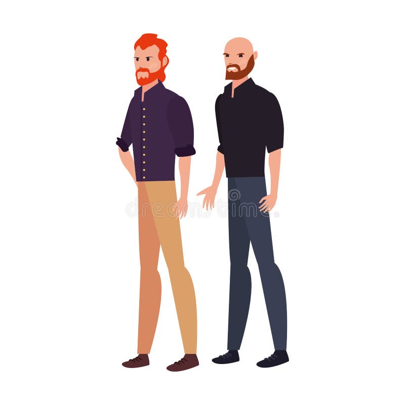 Two men characters stock illustration. Illustration of adult - 147080342