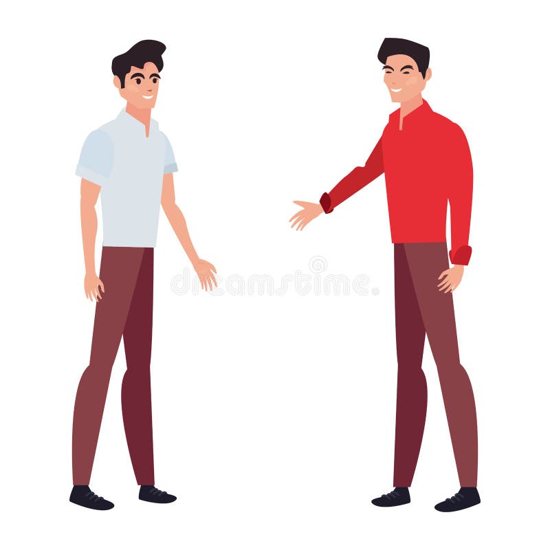 Two men characters stock illustration. Illustration of standing - 147081719