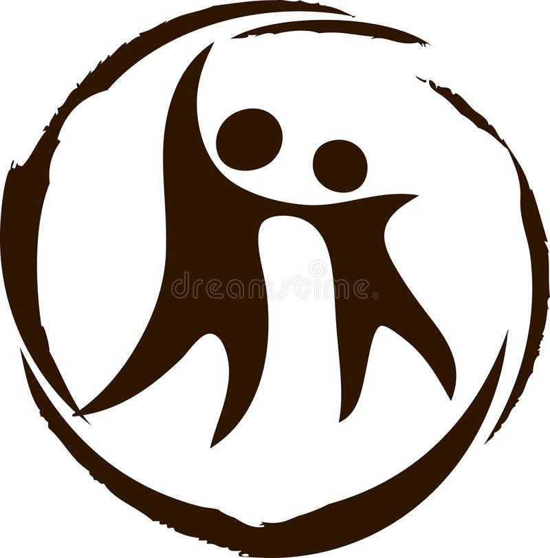 Two men in a circle stock vector. Illustration of beauty - 79122977