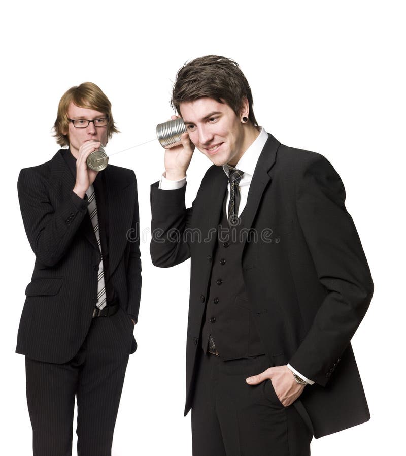 Two men communicate stock image. Image of phone, biznizmen - 9227477
