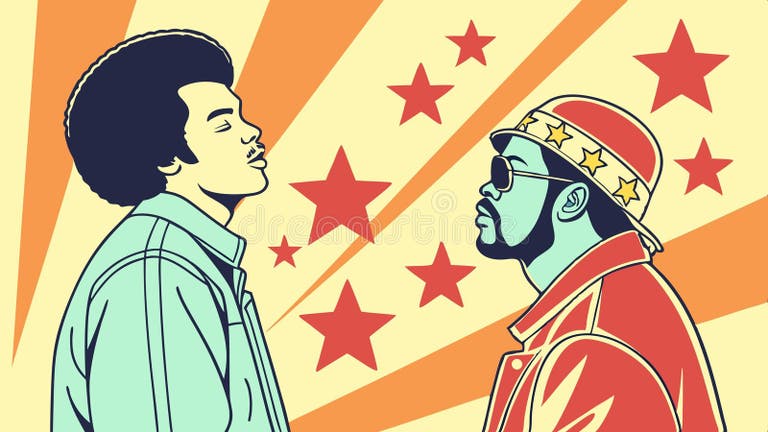 Two Men in Conversation, Dialogue and Communication Scene Vector Design ...