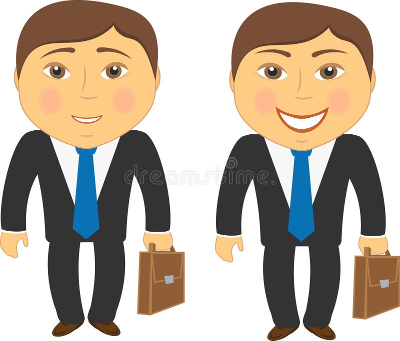 Two Men Different Emotions Sad Happy Stock Illustrations – 4 Two Men ...