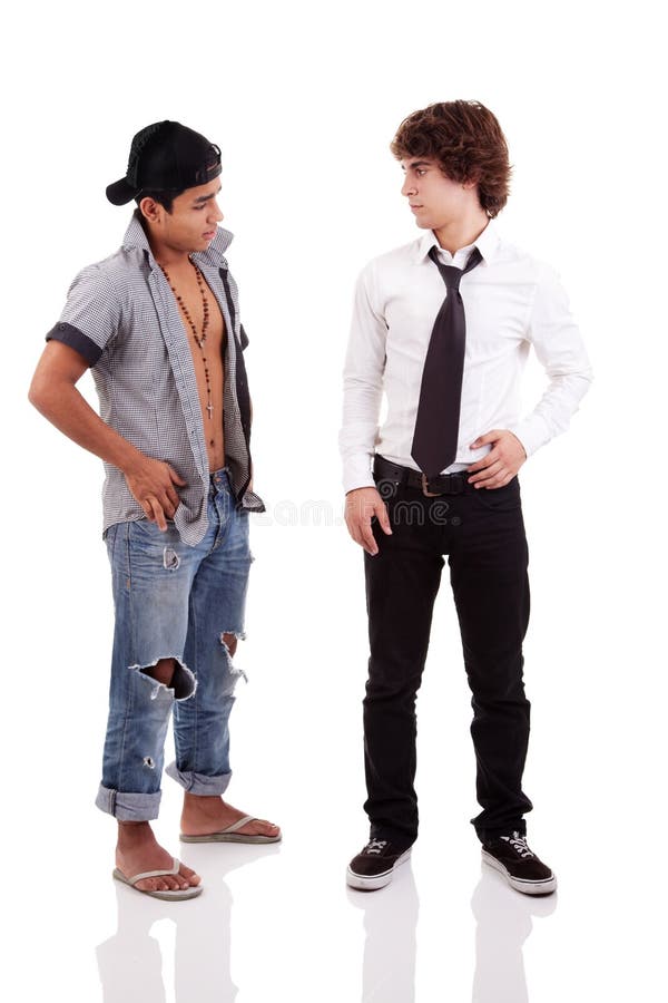 Two Men of Different Ethnicity Stock Photo - Image of friendly ...