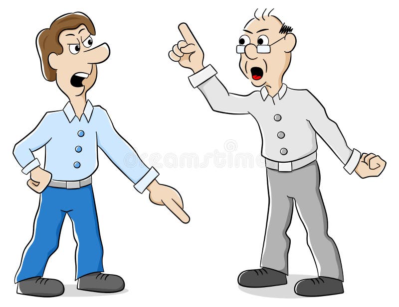 Two People Arguing Clipart
