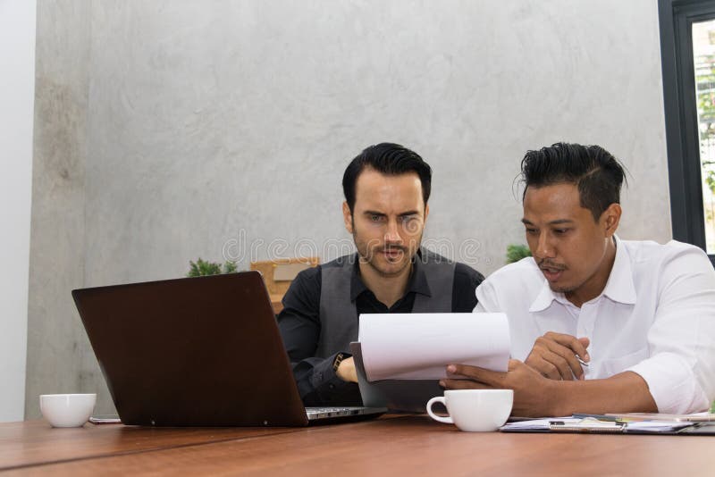 Two Men are Discussing a Job Stock Photo - Image of discussing ...