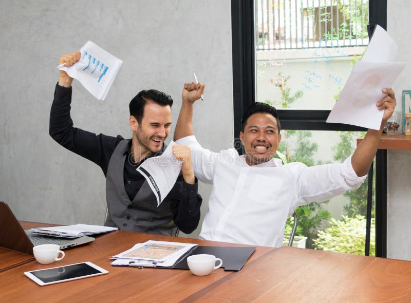 Two Men are Discussing a Job Stock Image - Image of confident ...